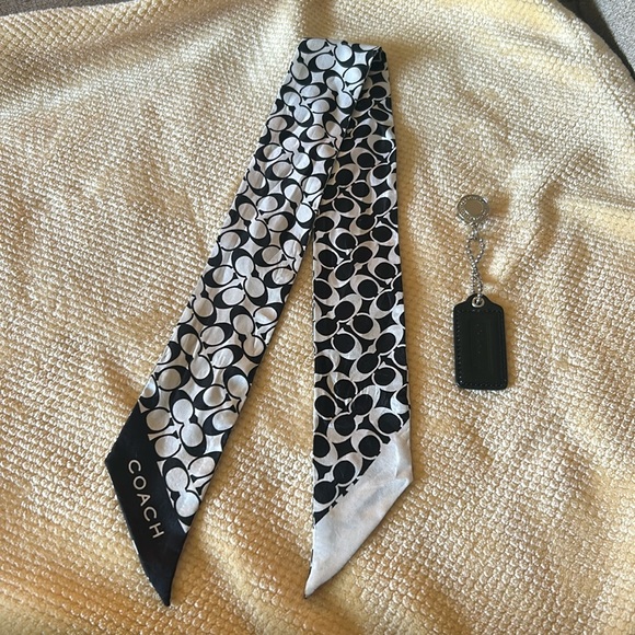Coach | Accessories | Coach Skinny Scarf And Bag Tag | Poshmark